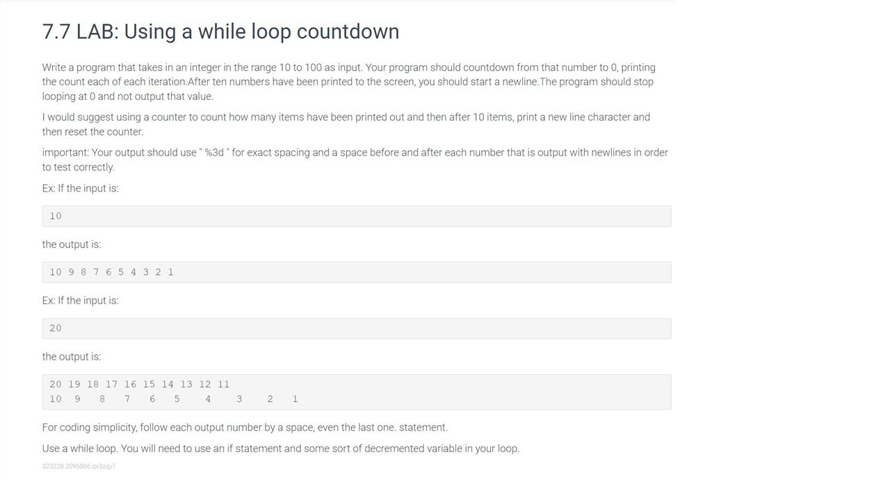 Solved int main(void) { int userNum = 0; int counter = | Chegg.com