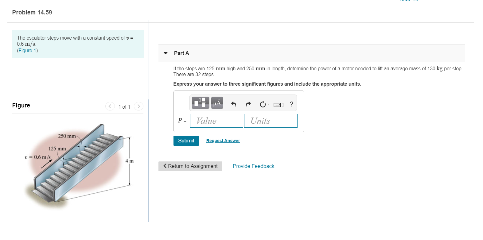 Solved Problem 14.59 The escalator steps move with a | Chegg.com