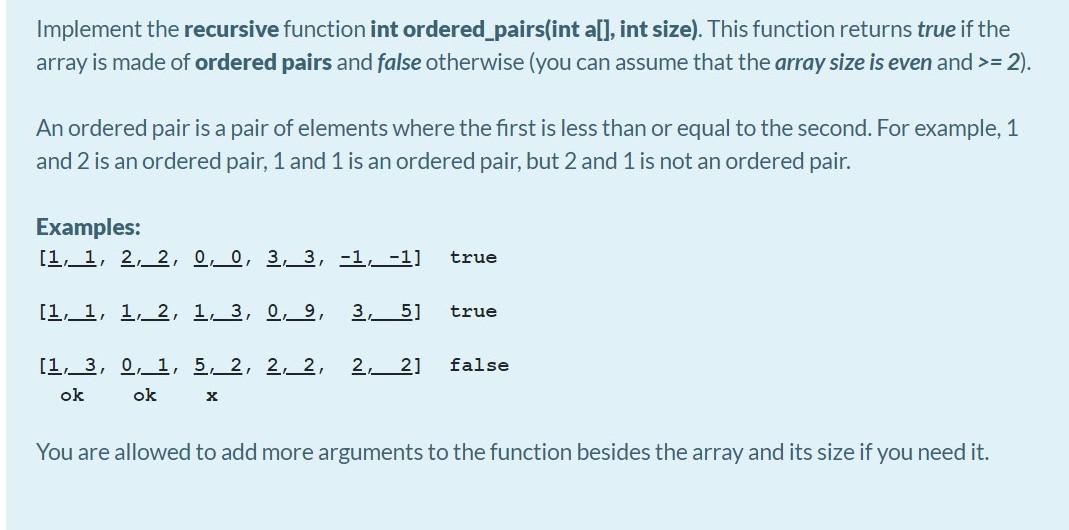 Solved Implement The Recursive Function Int 8625