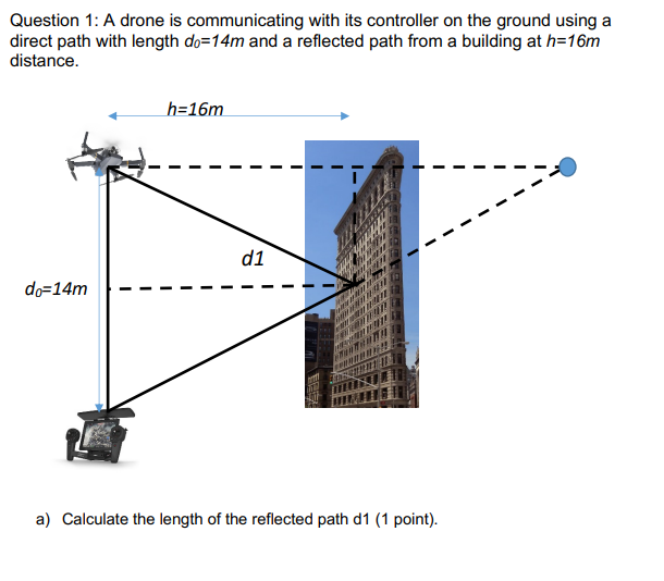 Solved Question 1: A drone is communicating with its | Chegg.com
