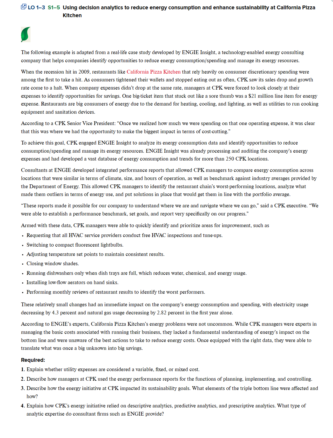 Solved The following example is adapted from a real-life | Chegg.com