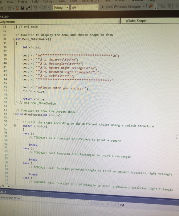 Solved Programming 4: User-Defined Functions printURTriangle | Chegg.com