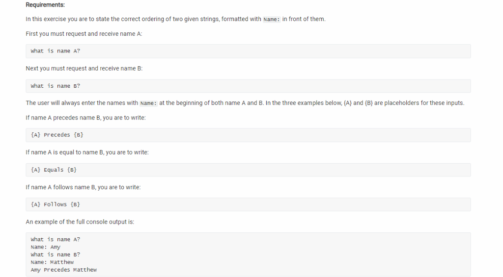 Solved Requirements: In this exercise you are to state the | Chegg.com