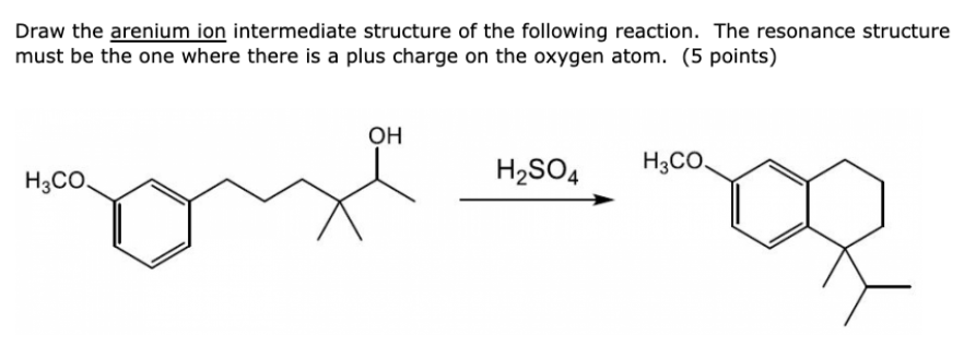Solved Draw the arenium ion intermediate structure of the | Chegg.com