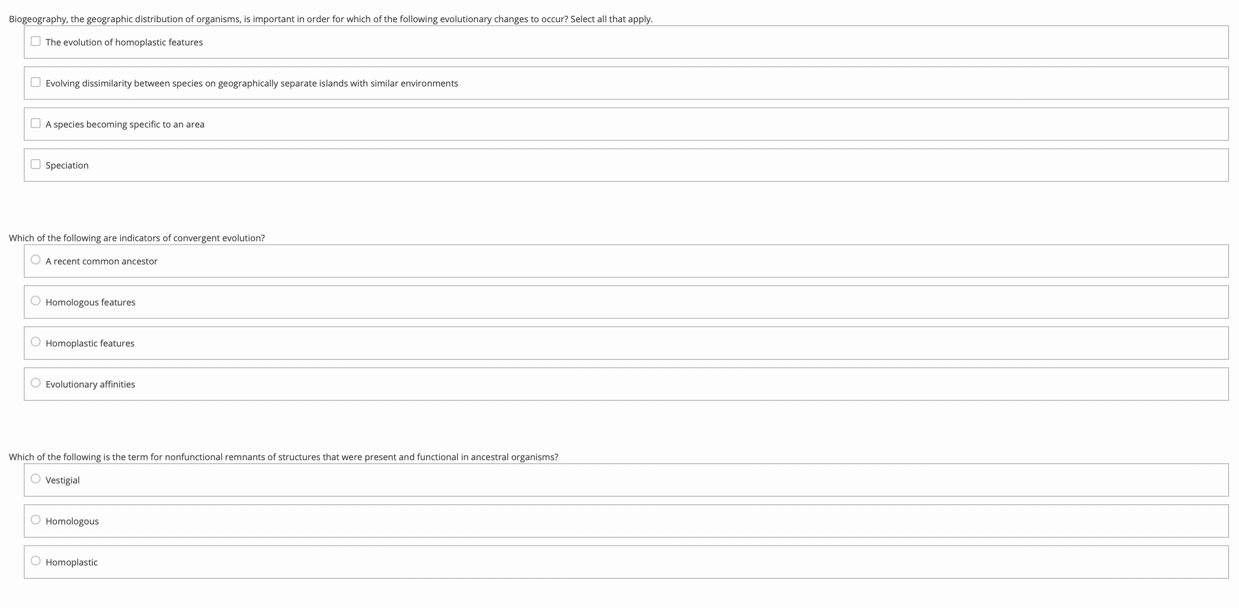 Solved Biogeography, the geographic distribution of | Chegg.com