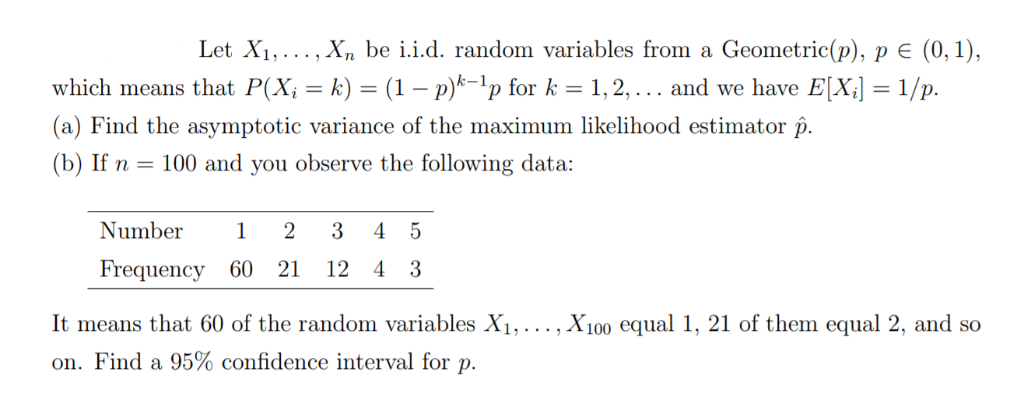 Solved Let X1, . . . , Xn be i.i.d. random variables from | Chegg.com Solved Let X1, . . . , Xn be i.i.d. random variables from | Chegg.com