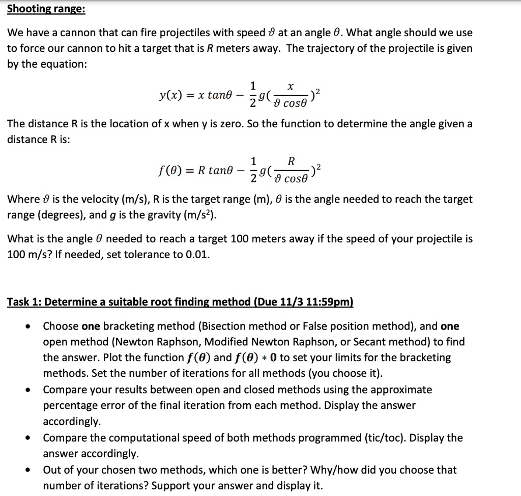 Solved Shooting range: We have a cannon that can fire | Chegg.com