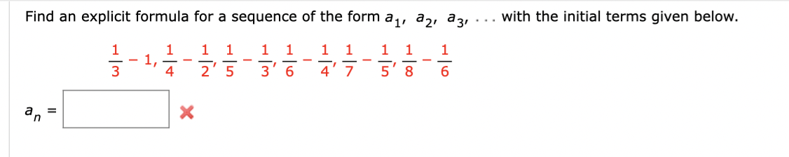 Solved Find an explicit formula for a sequence of the form | Chegg.com