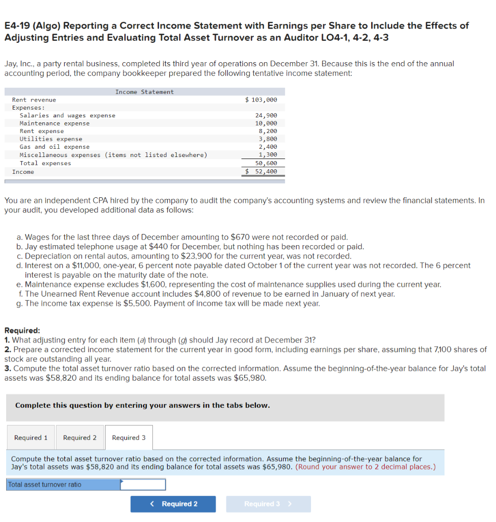 Solved Prepare a corrected income statement for the current | Chegg.com