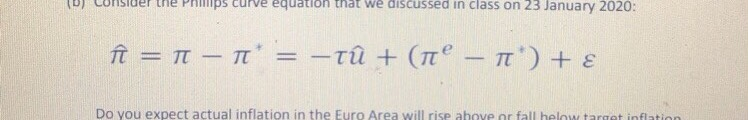 Solved Consider the Phillips curve equation: | Chegg.com