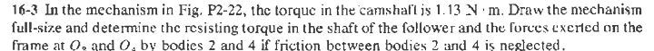 Solved 16-3 In ﻿the mechanism in ﻿Fig. P2-22, ﻿the torque in | Chegg.com