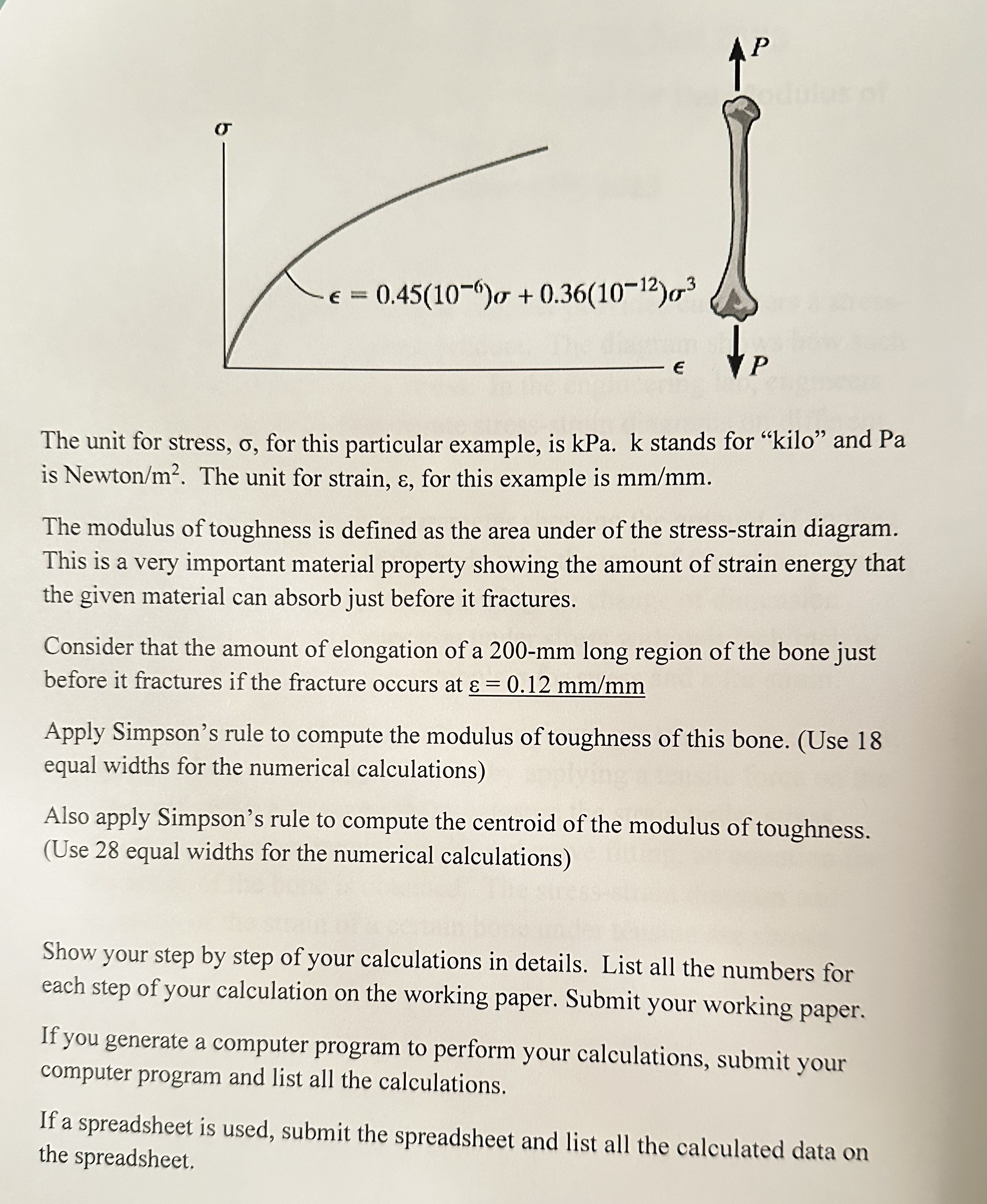 Solved The unit for stress, σ, for this particular example, | Chegg.com