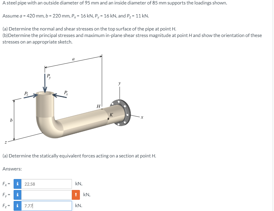 Solved Part 2 (a) Determine the statically equivalent | Chegg.com