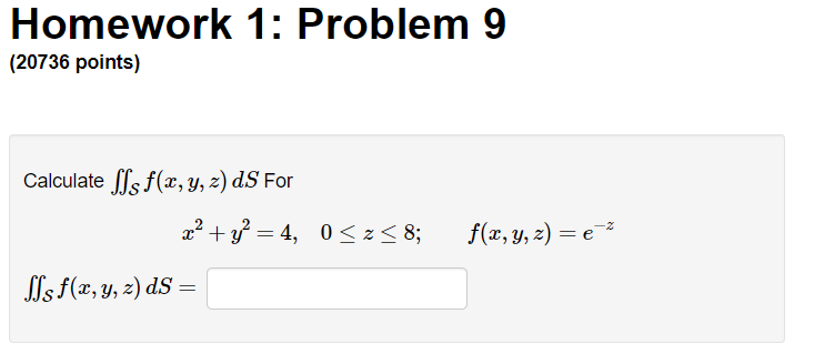 Solved Homework 1: Problem 9 (20736 points) Calculate | Chegg.com