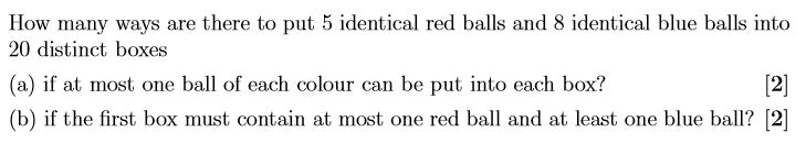 Solved How many ways are there to put 5 identical red balls | Chegg.com