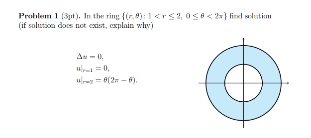 Solved Problem 1 (3pt). In the ring {(r,8):1 | Chegg.com