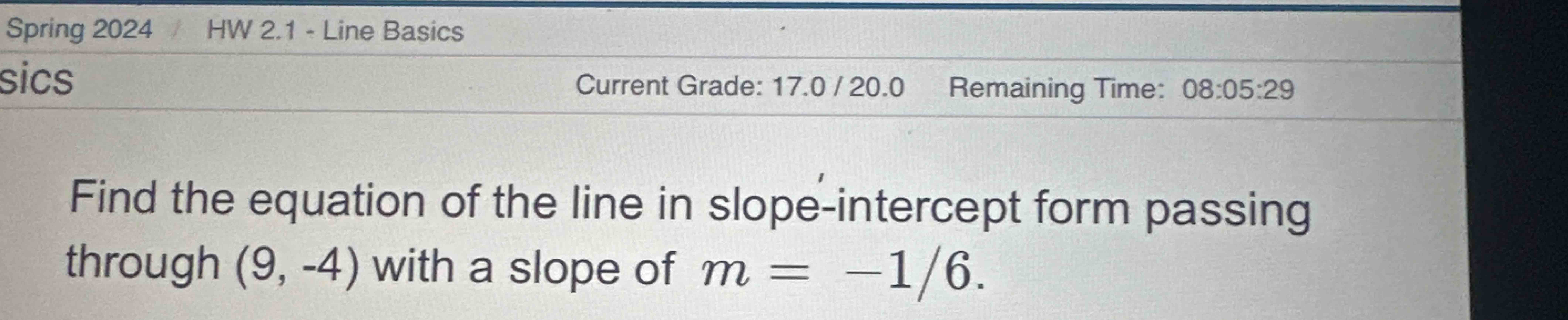 Solved Find the equation of the line in slope-intercept form | Chegg.com