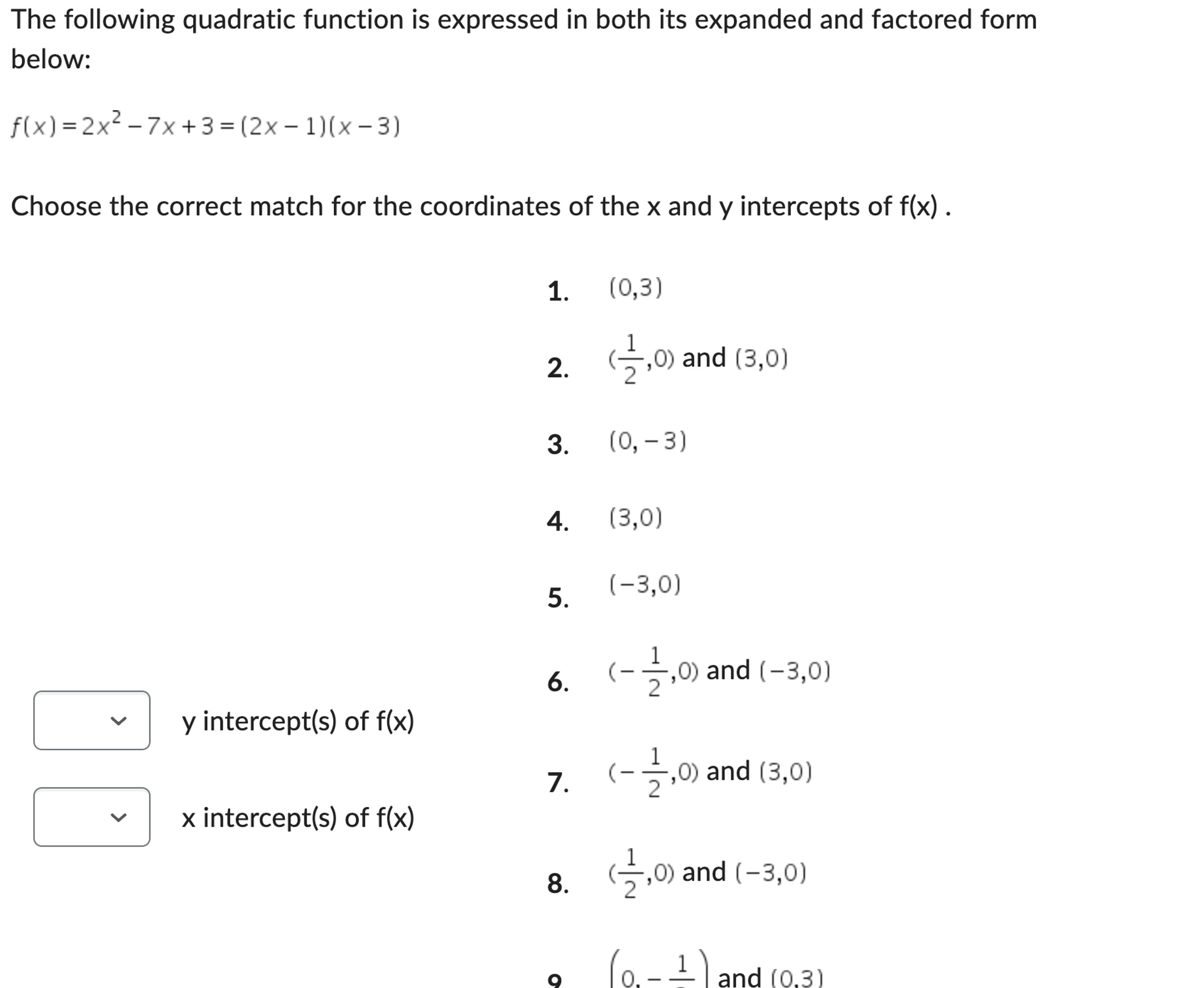 Solved The following quadratic function is expressed in both | Chegg.com