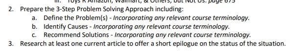 Solved 2. Prepare the 3-Step Problem Solving Approach | Chegg.com