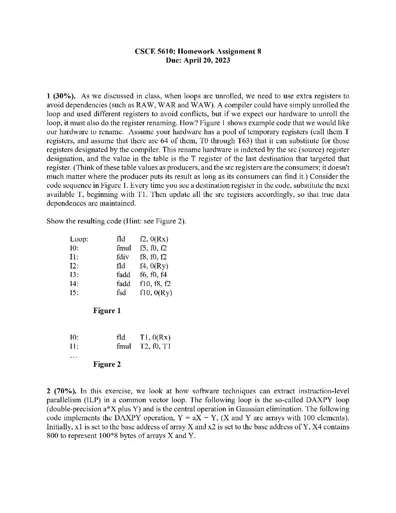 Solved CSCE 5610: Homework A ssignment 8 Duc: April 20, 2023 | Chegg.com