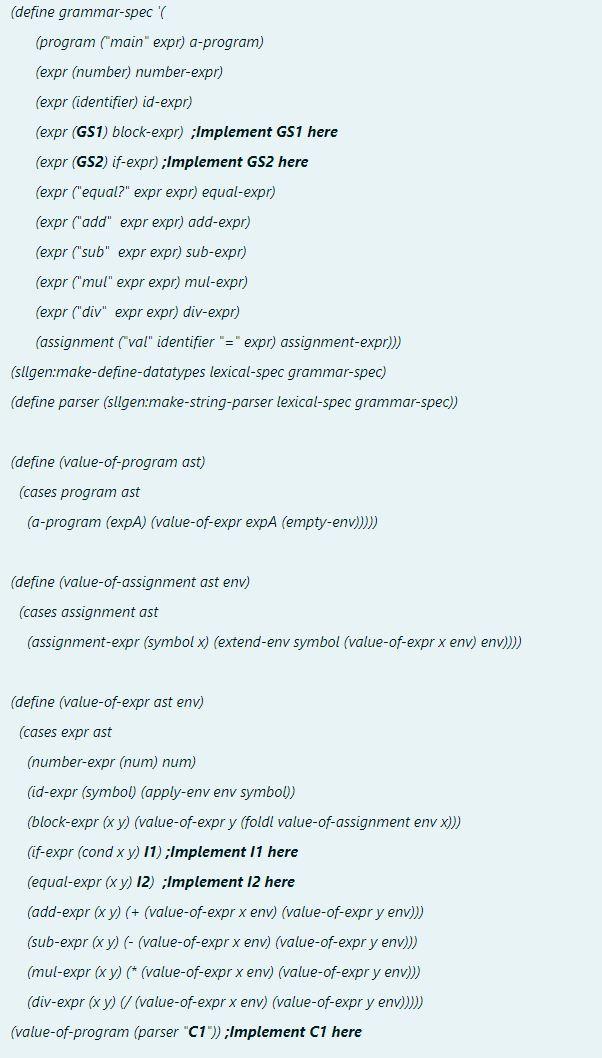 Given the following grammar of the LET-EXAM language: | Chegg.com