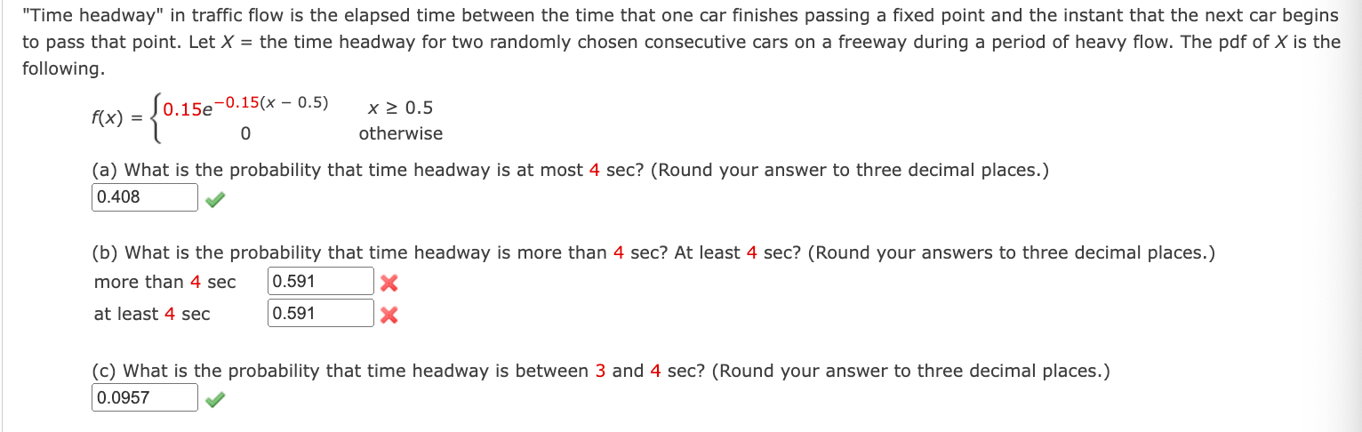 Solved ime headway" in traffic flow is the elapsed time | Chegg.com