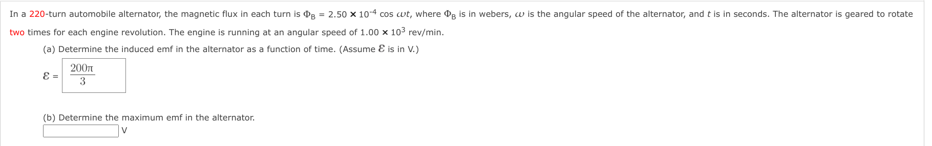 Solved two times for each engine revolution. The engine is | Chegg.com
