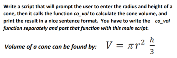 Solved Write a script that will prompt the user to enter the | Chegg.com