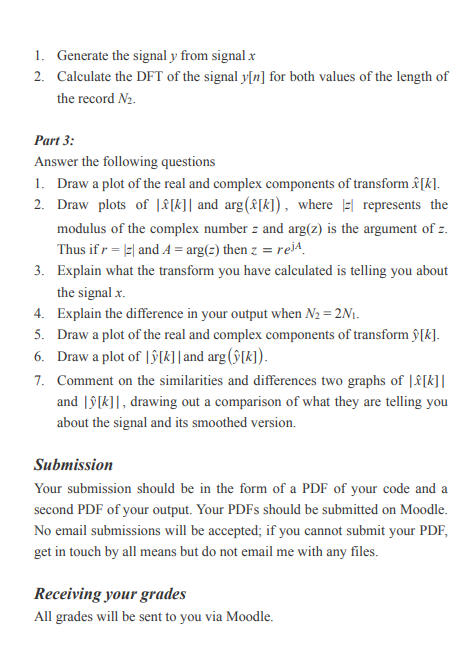 Signals and Systems Analysis Assignment Summer 2023 | Chegg.com