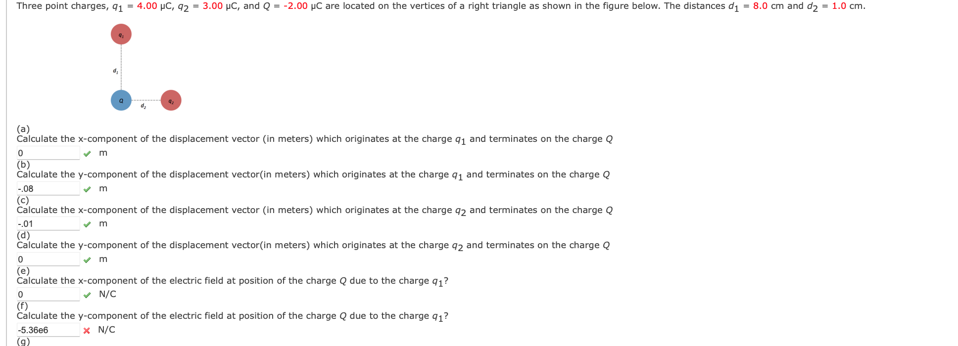 Solved (a) Calculate the x-component of the displacement | Chegg.com