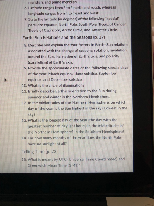 Solved meridian, and prime meridian. longitude ranges from | Chegg.com