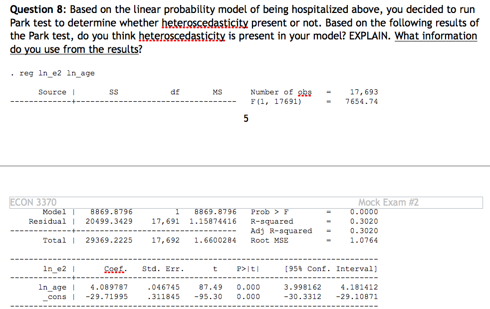 Solved Question 5: You are estimating linear probability | Chegg.com