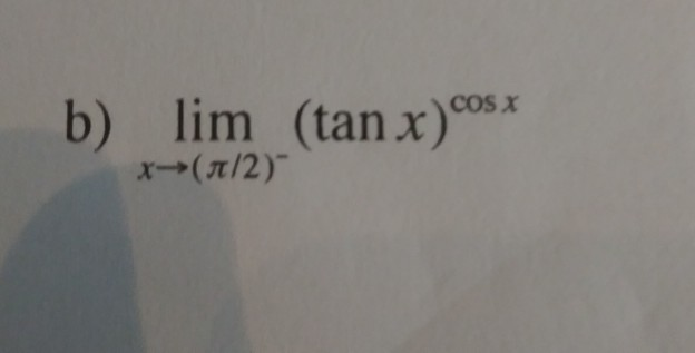Solved b) lim (tanx | Chegg.com