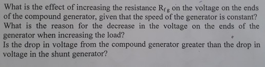 Solved LAB 4: Load characteristics of compound generator | Chegg.com