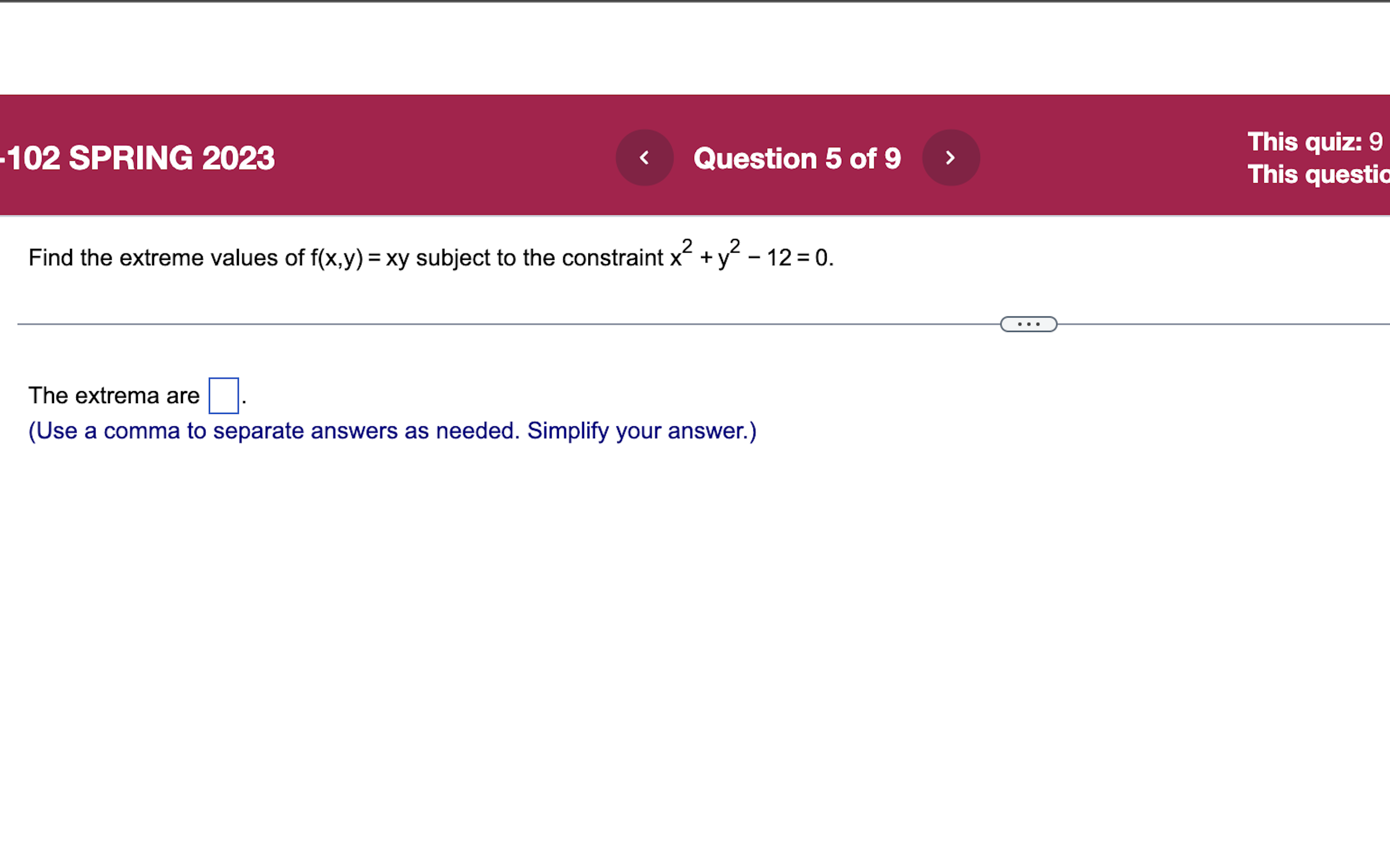 Solved Find the extreme values of f(x,y)=xy subject to the | Chegg.com