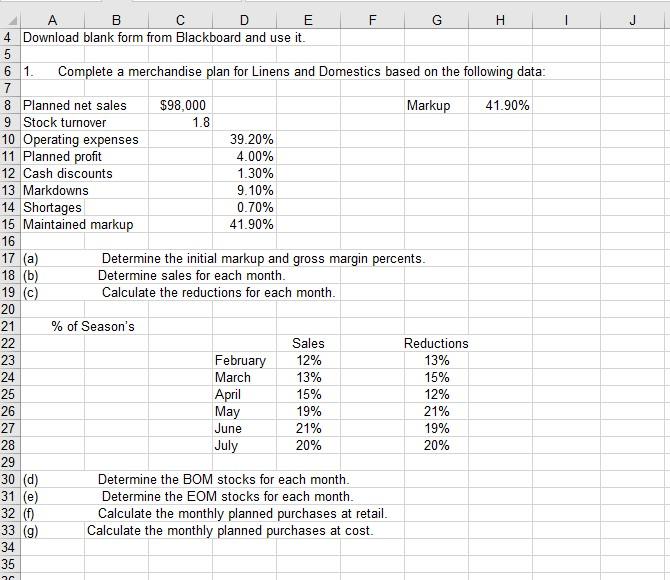 ** Cost values using initial markup correct to 2 | Chegg.com