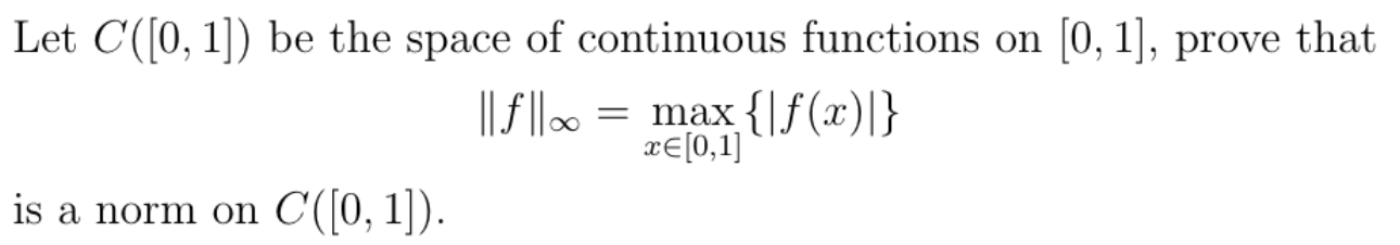 Solved Let C([0,1]) be the space of continuous functions on | Chegg.com