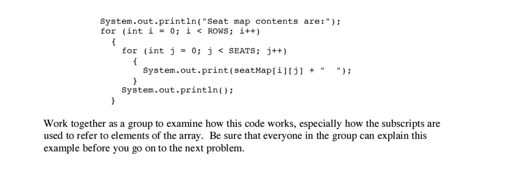 Solved 1. In a previous exercise, we used an array to | Chegg.com