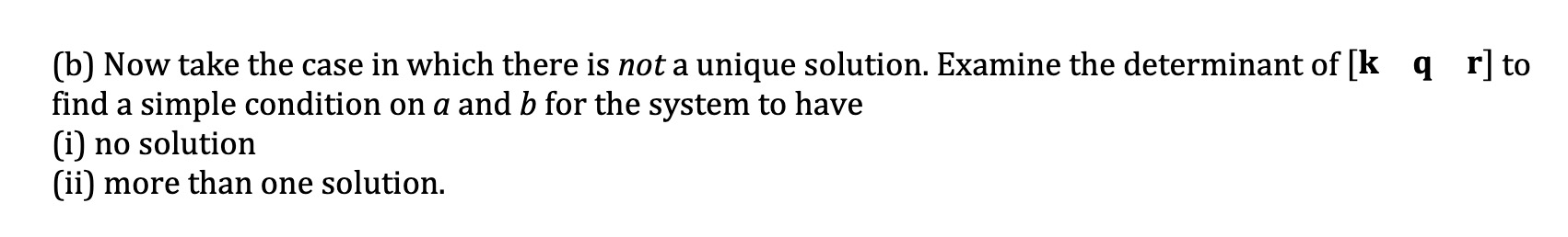 Solved 4. [7 marks] Consider the following system of linear | Chegg.com