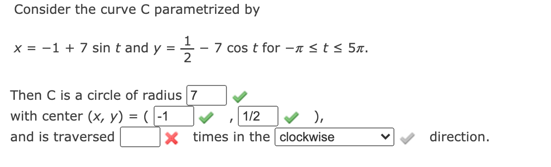 Solved Consider The Curve C Parametrized By X 1 7 Sin T