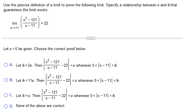 Solved Use the precise definition of a limit to prove the | Chegg.com