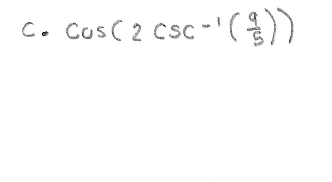 Solved Co Cos( 2 CSC-'($)) | Chegg.com