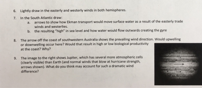 Solved Lightly draw in the easterly and westerly winds in | Chegg.com