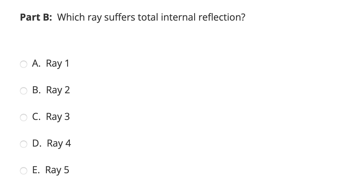 Solved 1. In the figure below, five rays originate in medium | Chegg.com