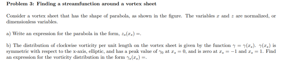 Solved Problem 3: Finding a streamfunction around a vortex | Chegg.com