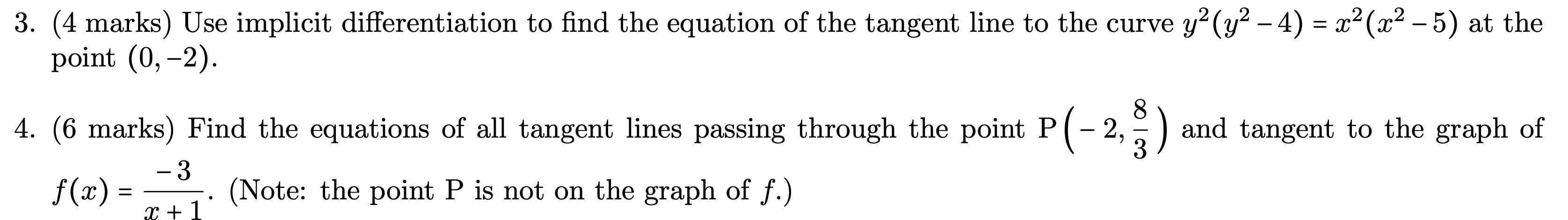 Solved 3. (4 marks) Use implicit differentiation to find the | Chegg.com