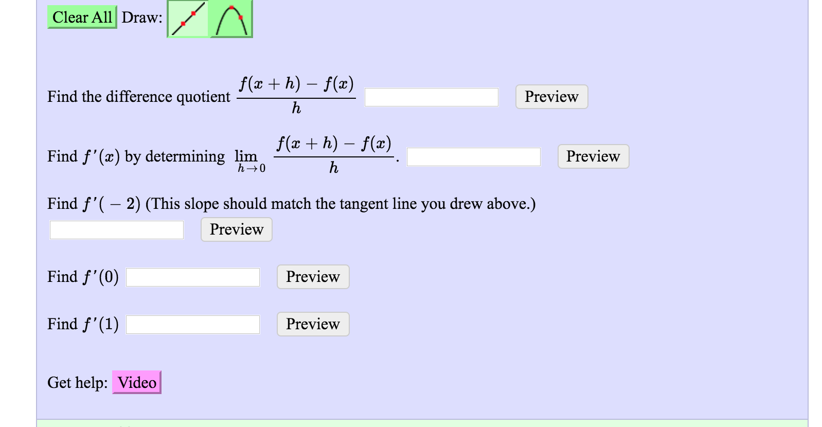Solved Graph the function f(x) = – 2x2 and draw the tangent | Chegg.com