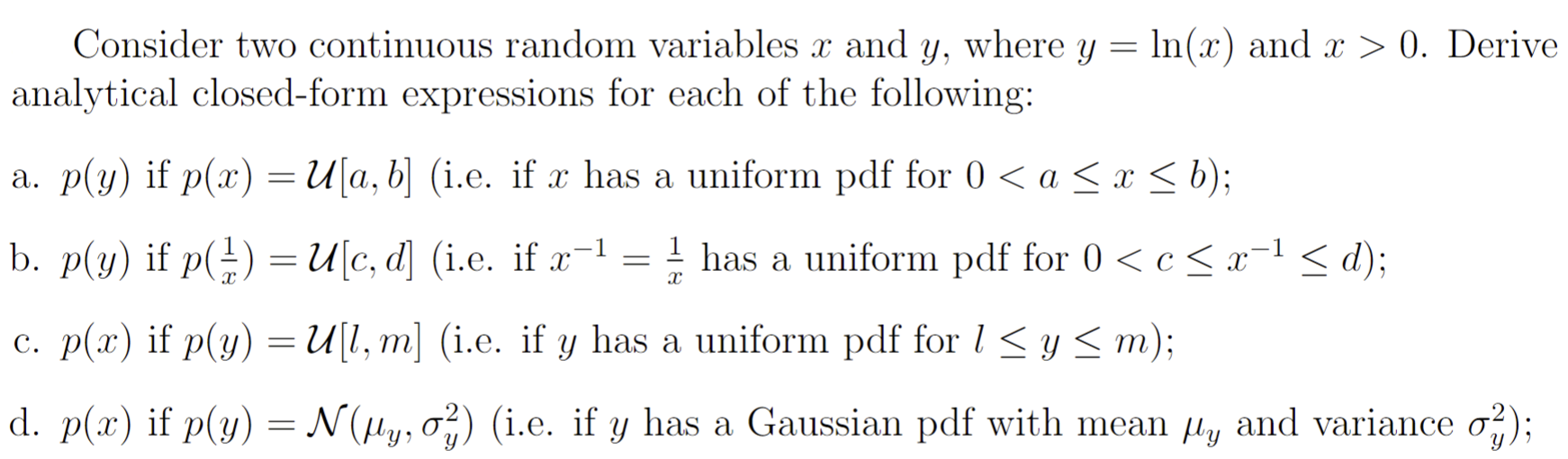 Solved Consider two continuous random variables x and y, | Chegg.com