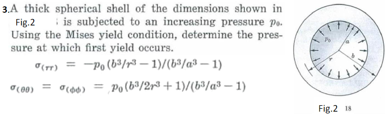 Solved a 3.A thick spherical shell of the dimensions shown | Chegg.com