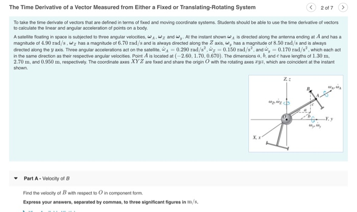 The Time Derivative of a Vector Measured from Either | Chegg.com